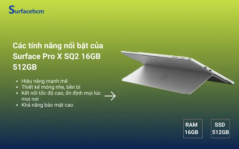 Surface Pro X SQ2 16GB 512GB chính hãng, giá tốt